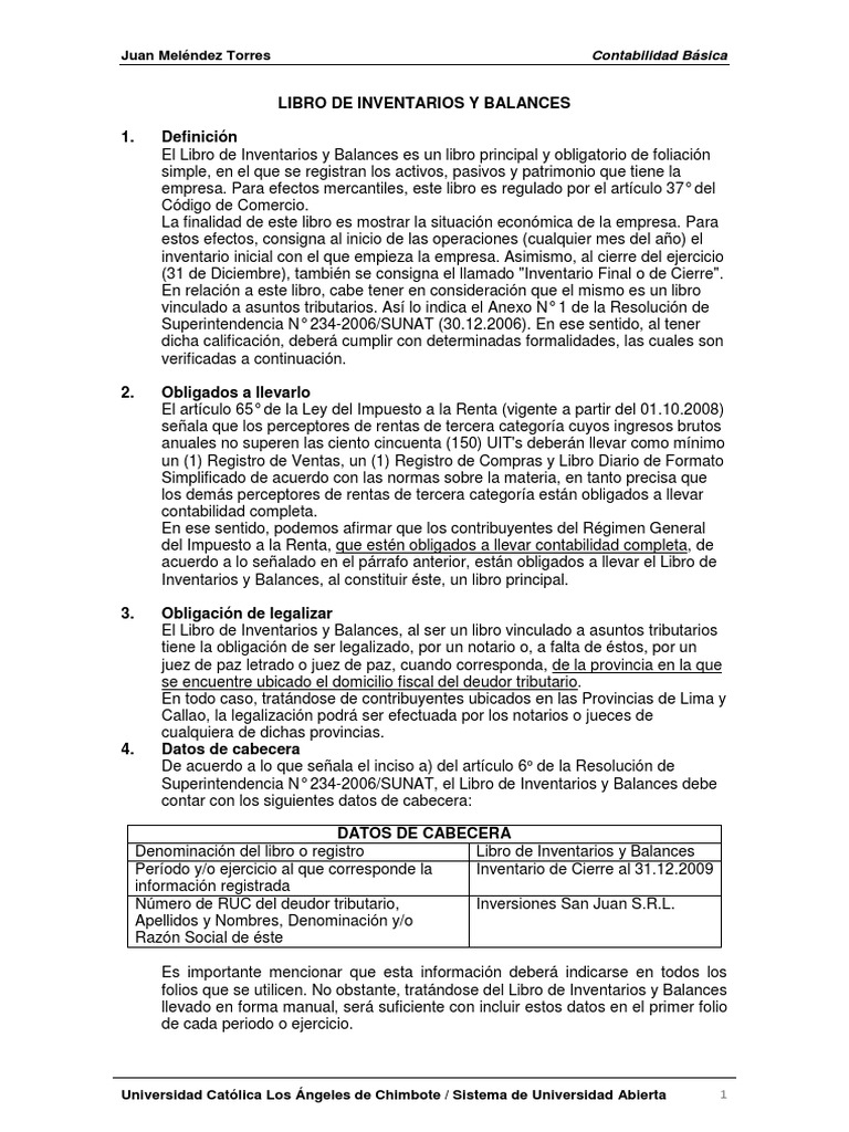 Libro de Inventarios y Balances PDF | PDF | Contabilidad | Corporaciones