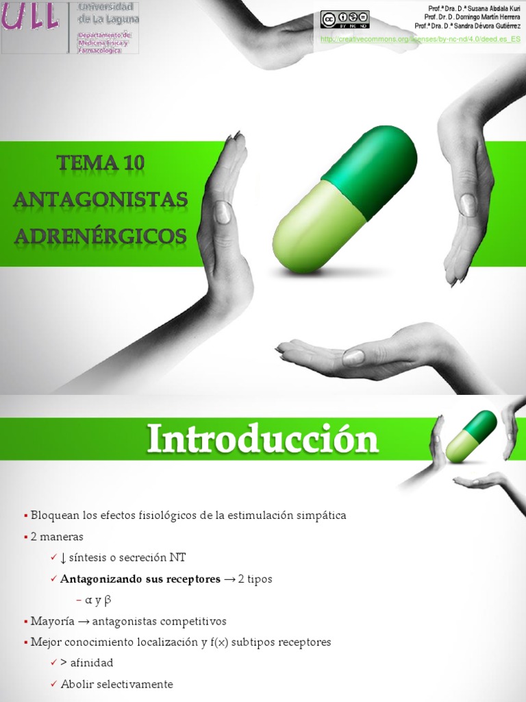 Tema 10 - ANTAGONISTAS - ANDRENERGICOS | PDF | Hipertensión | Rtt