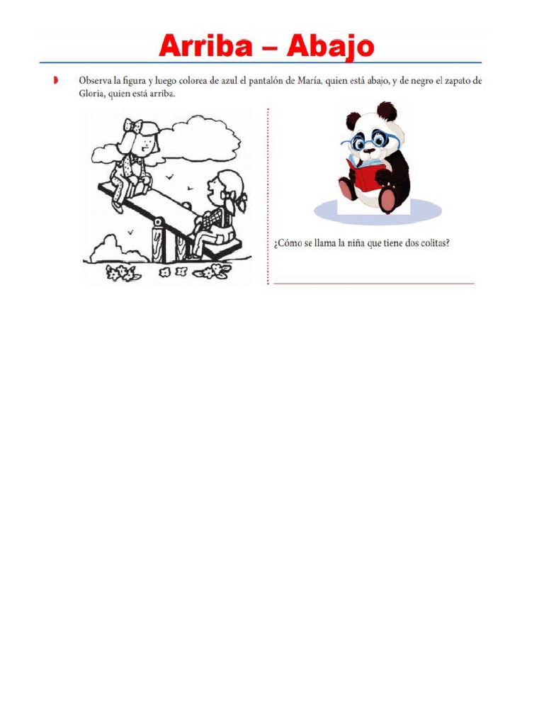 Fichas para Arriba-Abajo | PDF