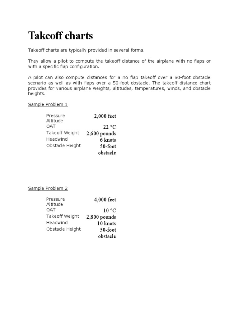 Take Off Chart | PDF