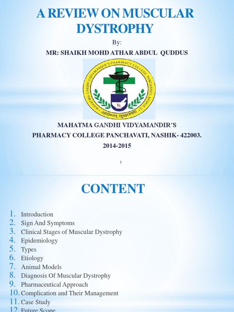 Comprehensive Review of Muscular Dystrophy | PDF | Muscular Dystrophy ...