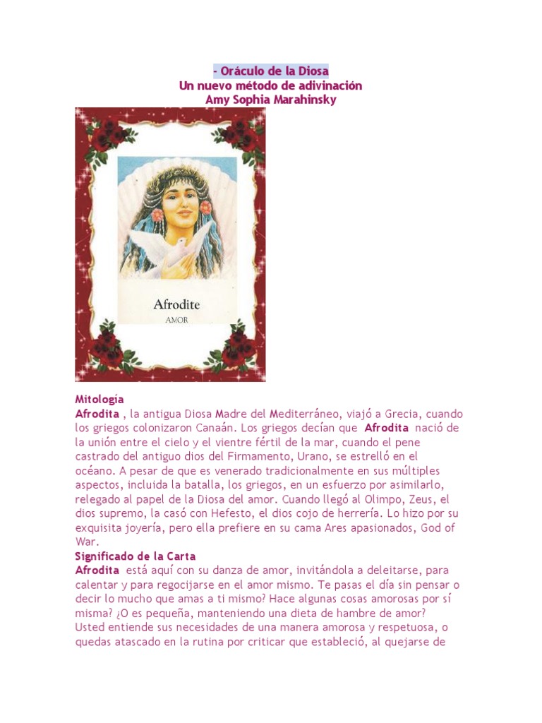 Oraculo de Las Diosas Significado PDF | PDF | Isis | Esfinge