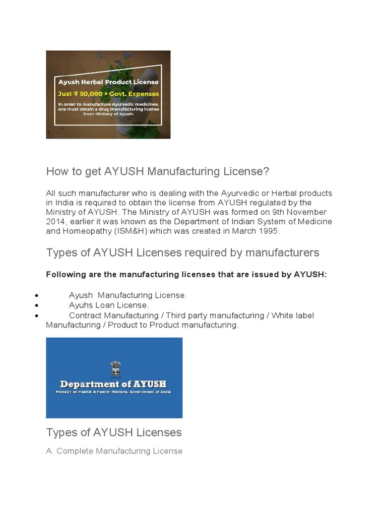 Ayush License | PDF | Health Care | Business