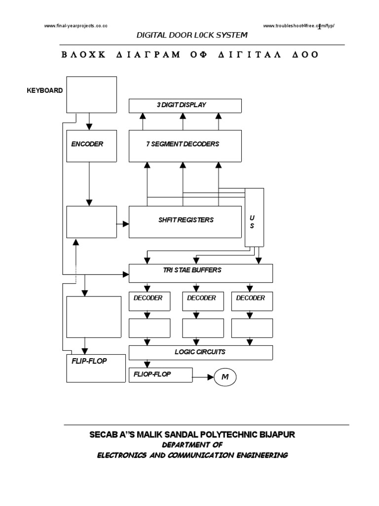 Digital Door Lock Project Report | PDF | Light Emitting Diode | Logic Gate