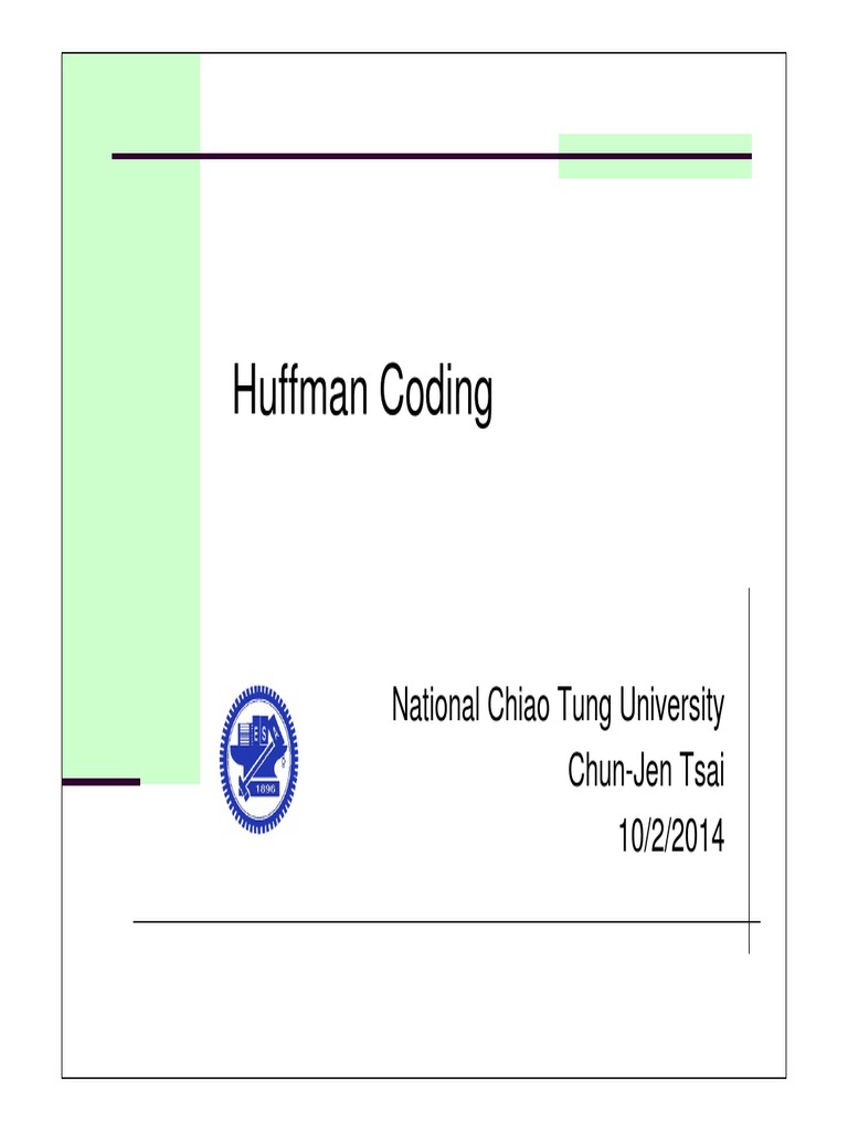 Imc14 03 Huffman Codes PDF | PDF | Code | Applied Mathematics