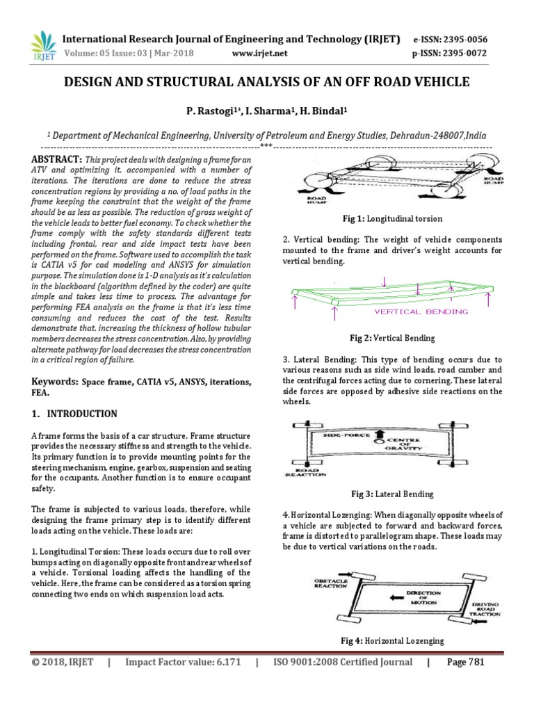 Design and Structural Analysis of An Off Road Vehicle | PDF | Strength ...