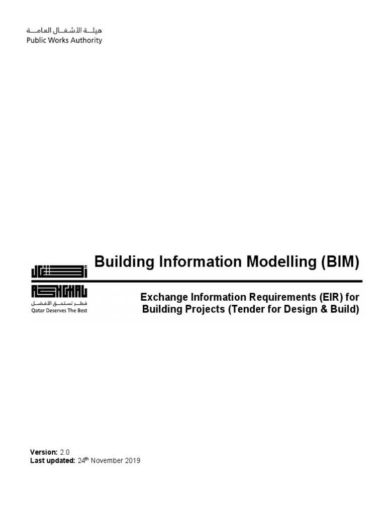 Ashghal-Bpd-Standard Eir Design & Build-V2.0 - R | PDF | Building Information Modeling ...