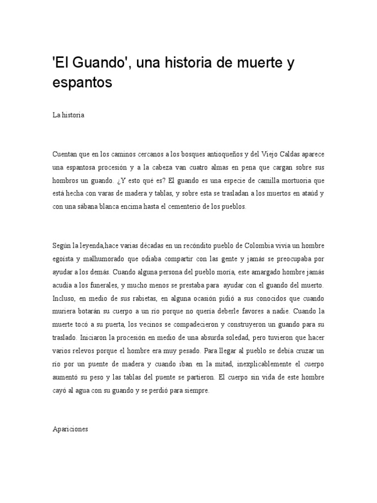 La leyenda del Guando en Colombia | PDF