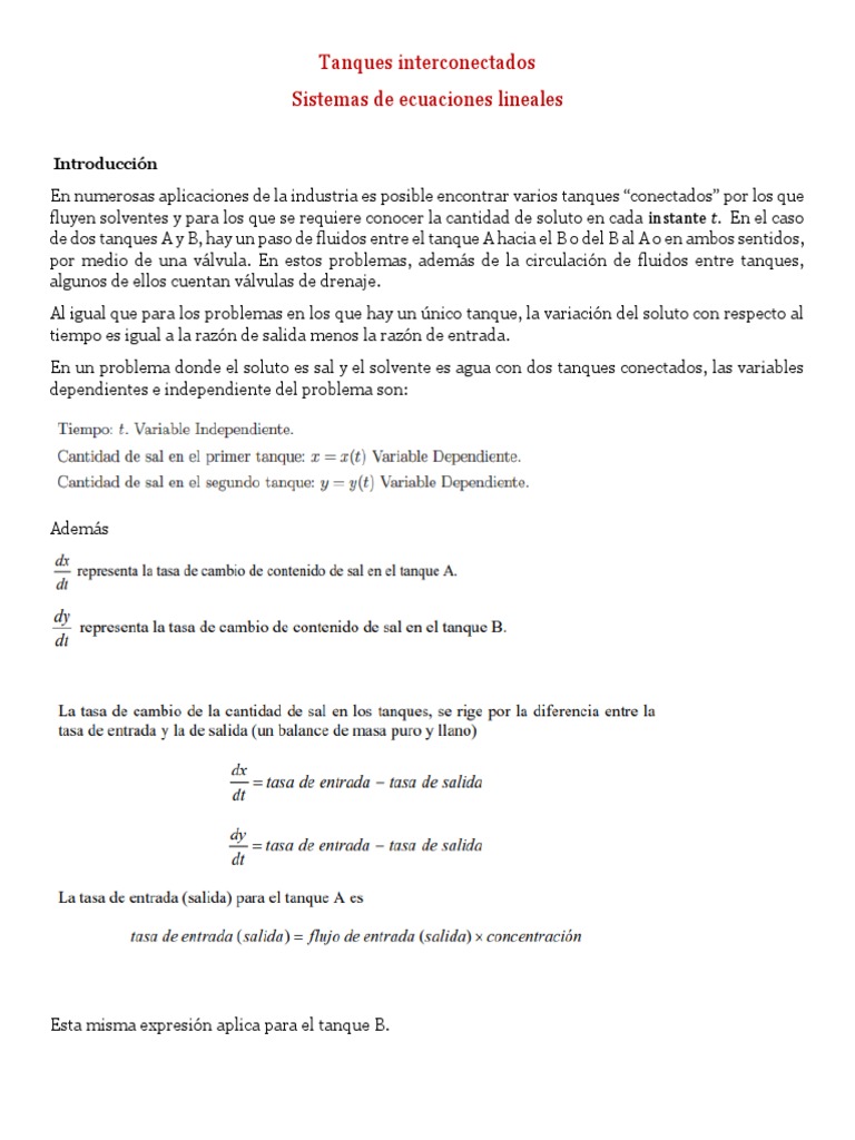 Tanques Interconectados | PDF