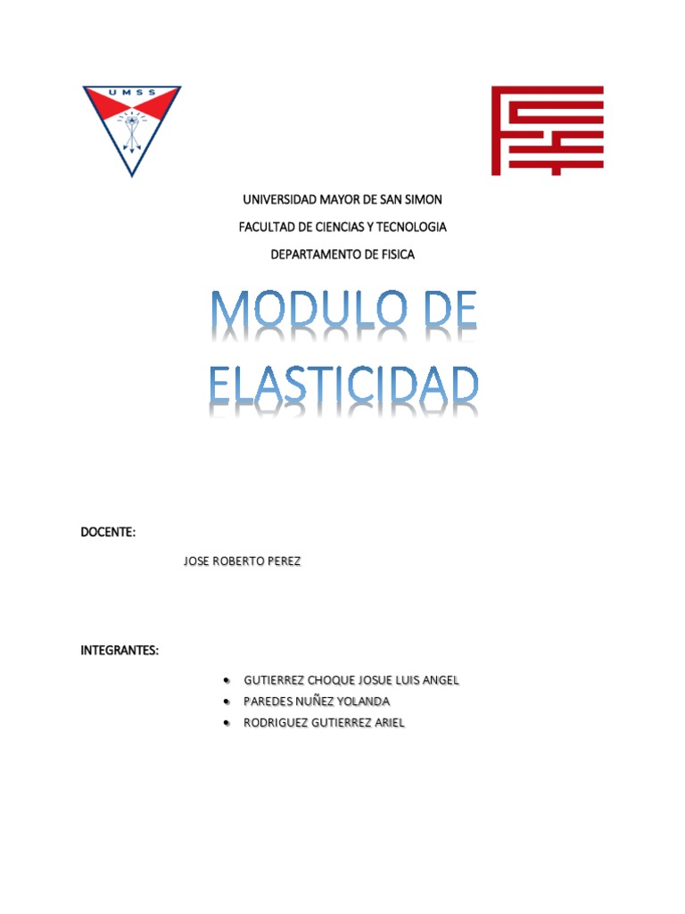 Modulo de Elasticidad | PDF | El módulo de Young | Elasticidad (Física)