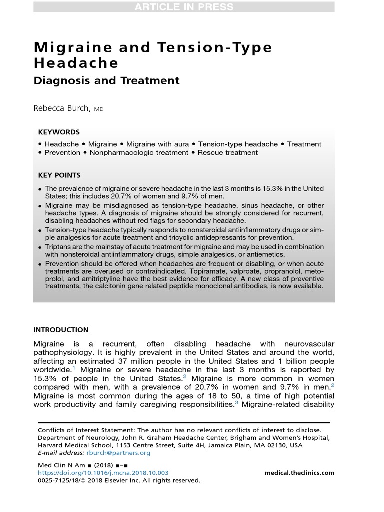 Migraine Diagnosis and Treatment | PDF | Migraine | Headache
