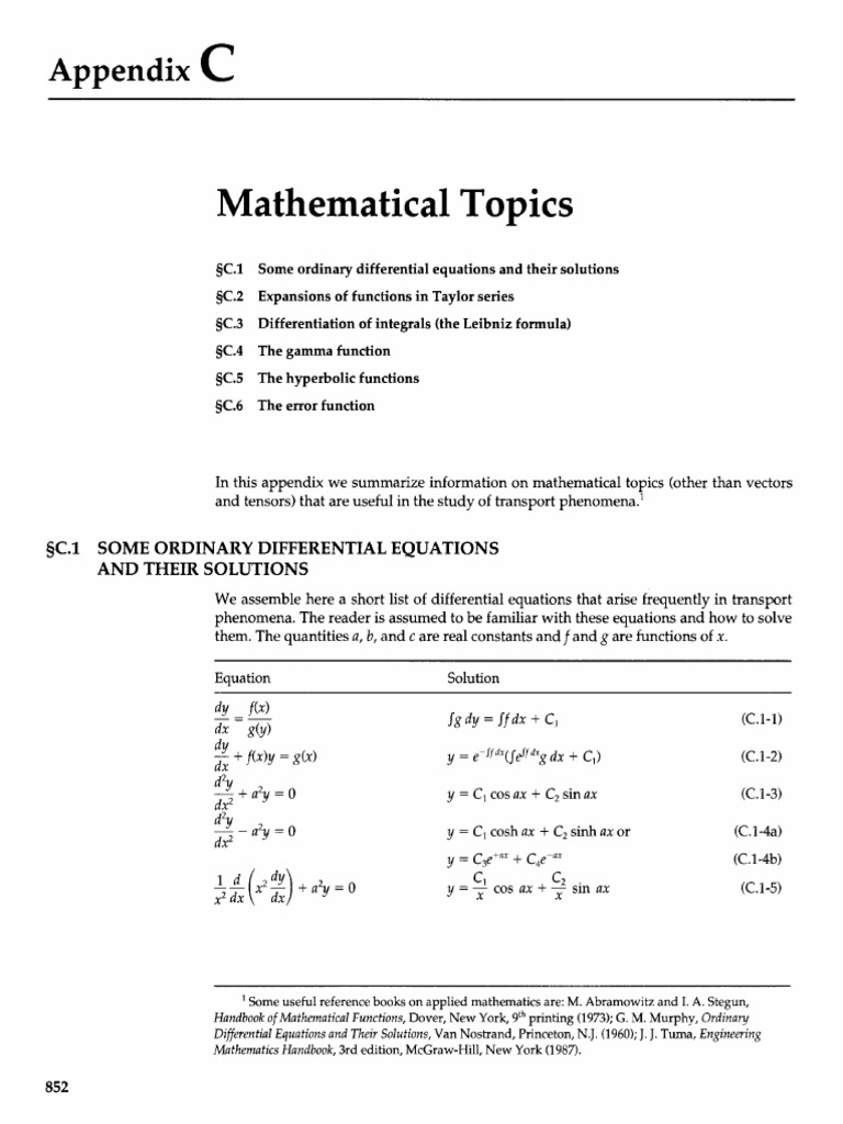 Mathematical Topics: Appendix | Download Free PDF | Trigonometric Functions | Subtraction