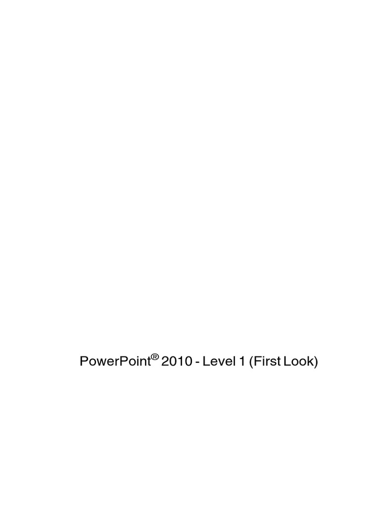 PowerPoint 2010 Nivel 1 | PDF | Graphical User Interfaces | Microsoft ...