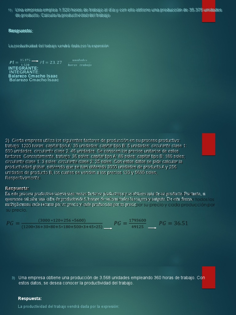 5 Ejercicios de Produccion Balarezo Camacho Isaac | PDF | Ciencias económicas | Economias