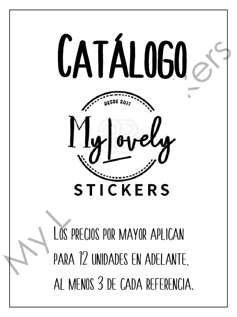 Catálogo de Stickers Personalizables | PDF