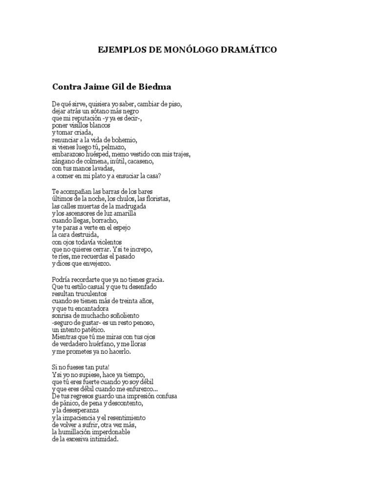 Ejemplos de Monólogo Dramático | PDF | Religión y creencia