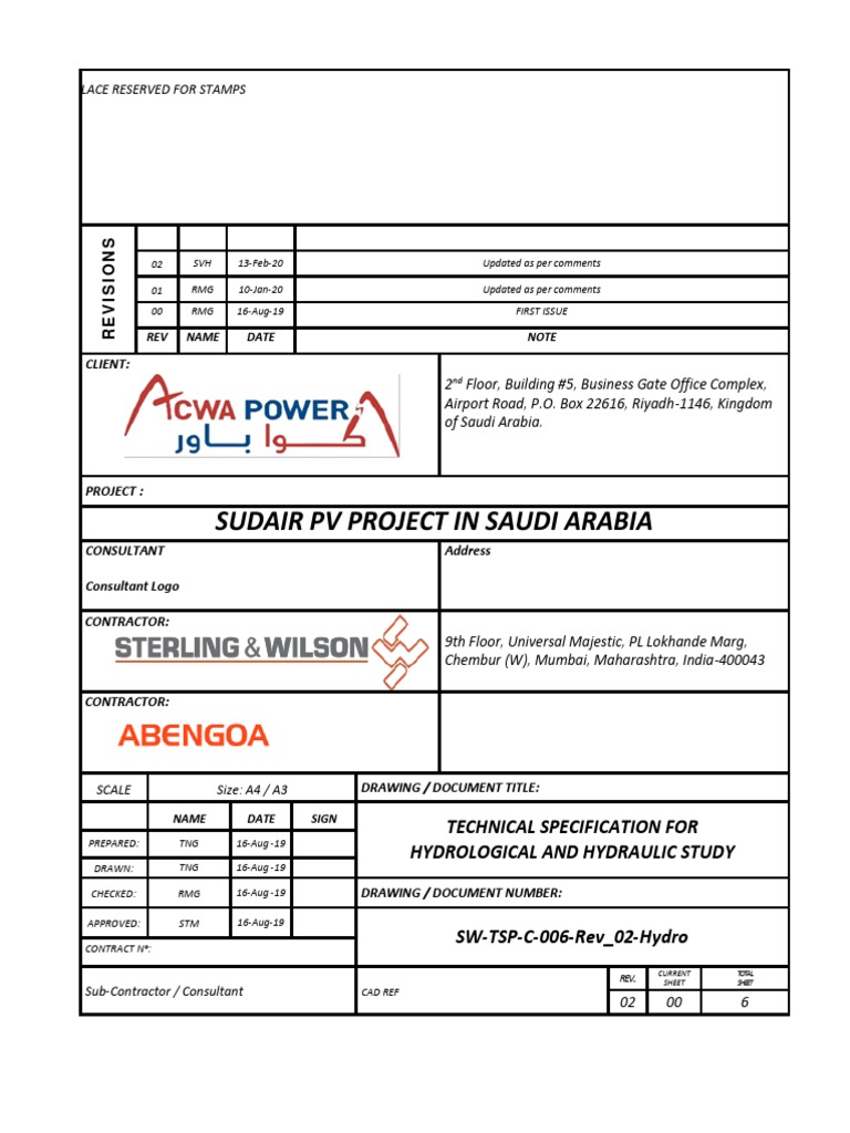 SW TSP C 006 Rev - 02 Hydro PDF | PDF | Flood | Drainage Basin