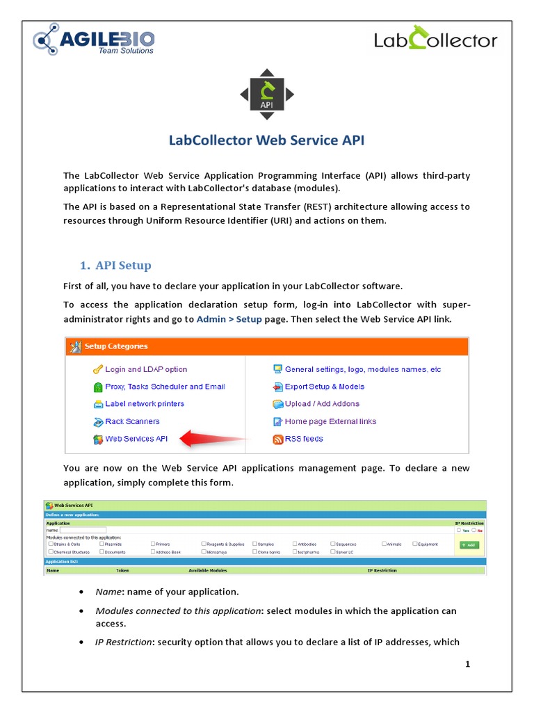 Labcollector Web Service Api | PDF | Representational State Transfer | Application Programming ...