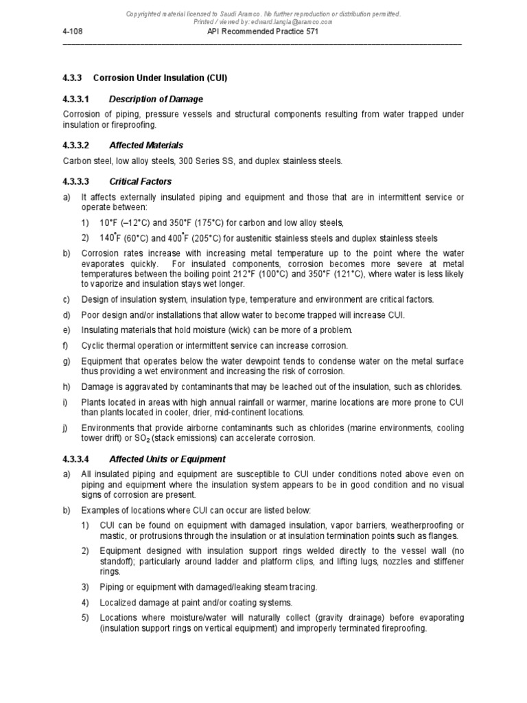 Api 571 | PDF | Corrosion | Stainless Steel