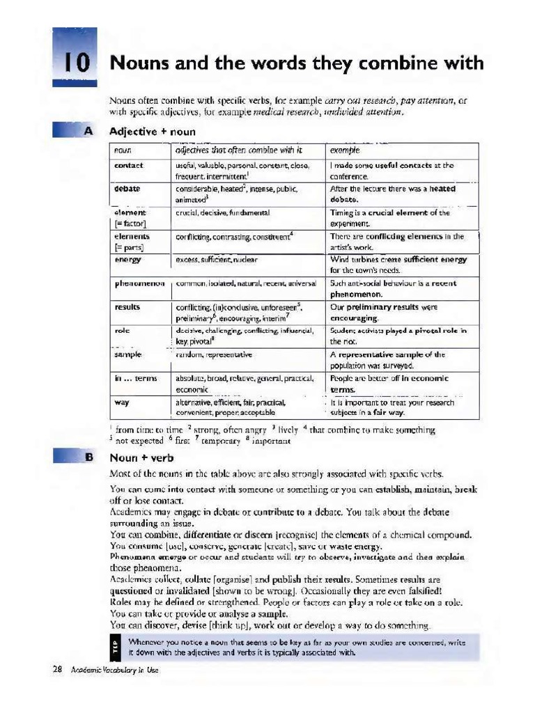 Academic Vocabulary in Use Lesson 10 | PDF