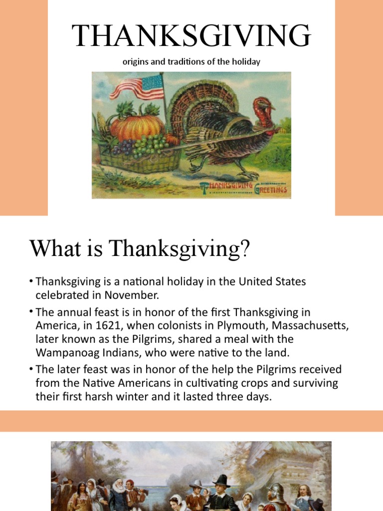 Thanksgiving: Origins and Traditions of The Holiday | PDF