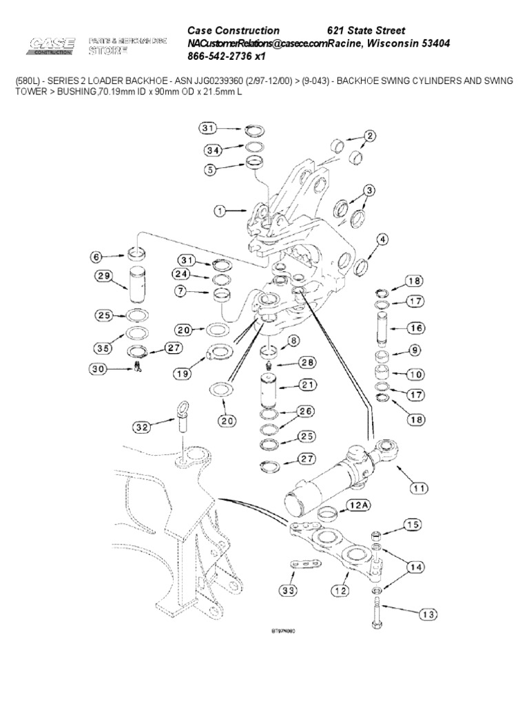 Backhoe Swing Cylinders and Swing Tower | PDF | Machines | Mechanical ...