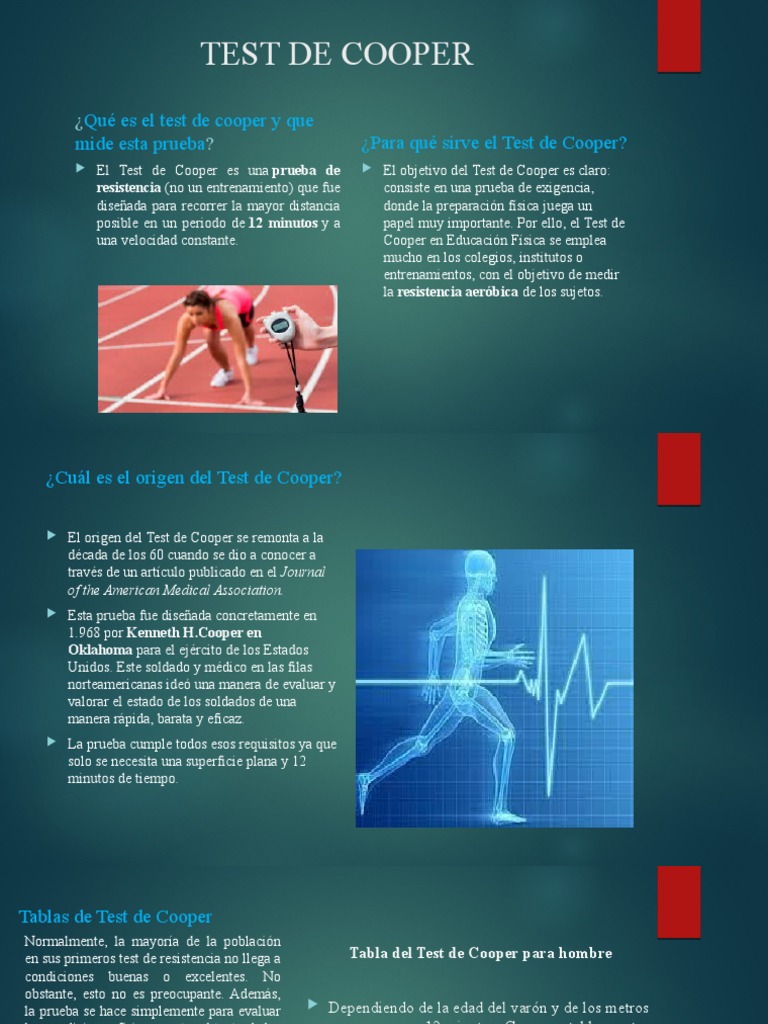 Test de Cooper: Medición de Resistencia | PDF | Salud y bienestar ...