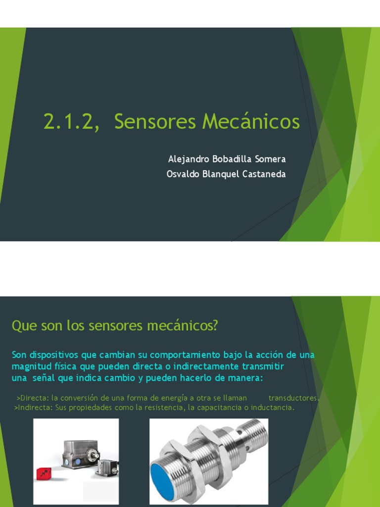 2.1.2 Sensores Mecanicos | PDF | Sensor | Ciencias fisicas