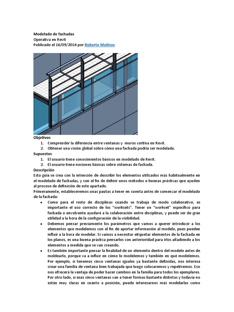 Modelado de Fachadas EN REVIT OPERACIONES - MODELADO CAMPUS | PDF ...