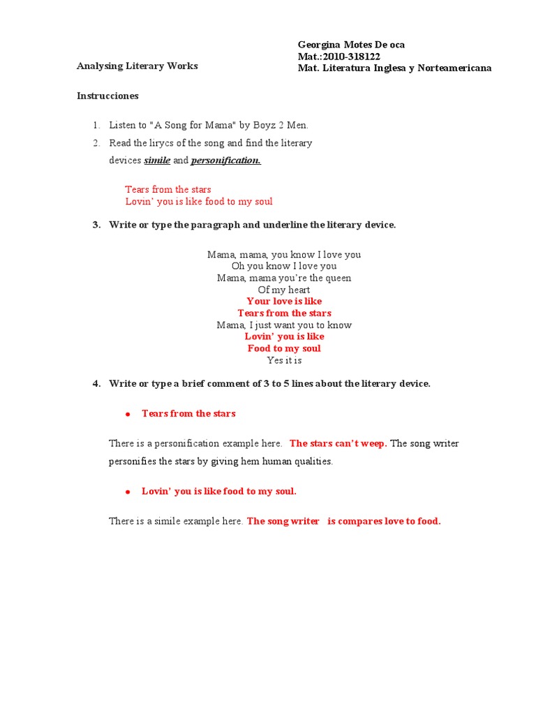 Literary Devices in Song Lyrics | PDF | General Fiction