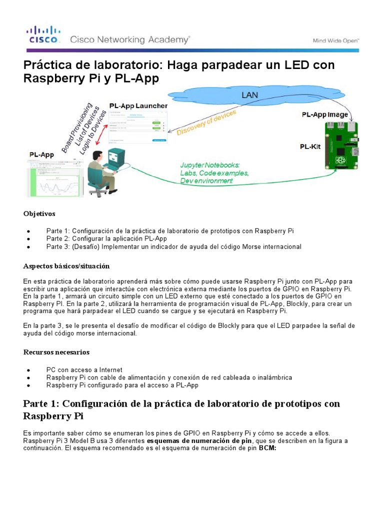 Examen Lab Haga Parpadear Un Led Con Raspberry Pie y PL App | PDF | Raspberry Pi | Diodo emisor ...