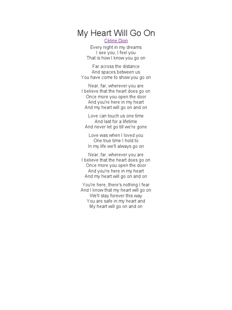 My Heart Will Go On | PDF