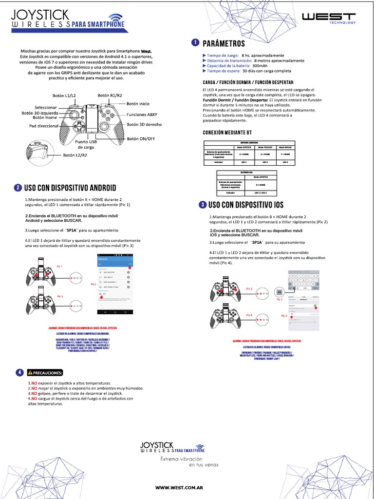 Manual West Joystick | PDF | Computadoras portátiles | Tableta