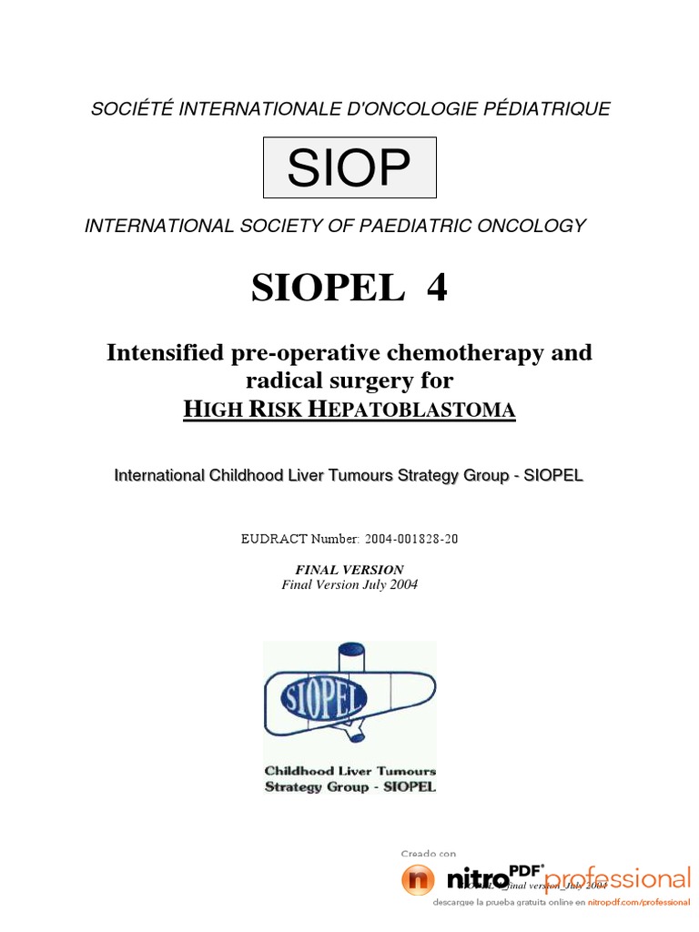 Siopel 4 Protocol 1 | Download Free PDF | Chemotherapy | Clinical Trial