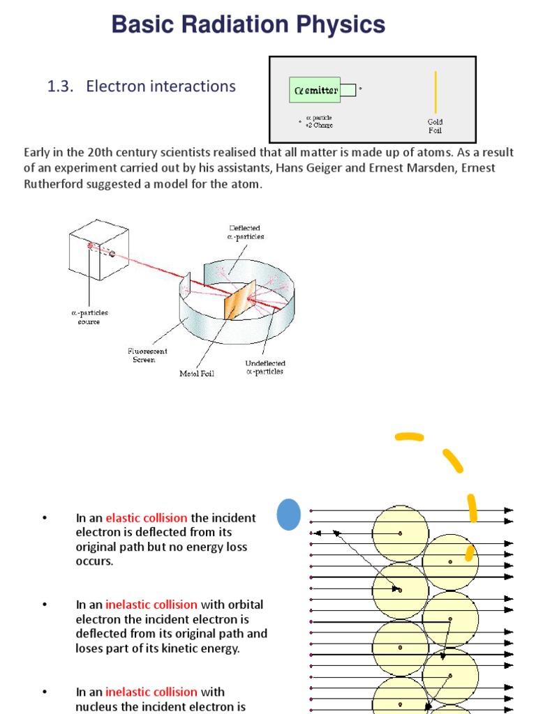 Basic Radiation Physics: 1.3. Electron Interactions | PDF | Ionizing Radiation | Radiation