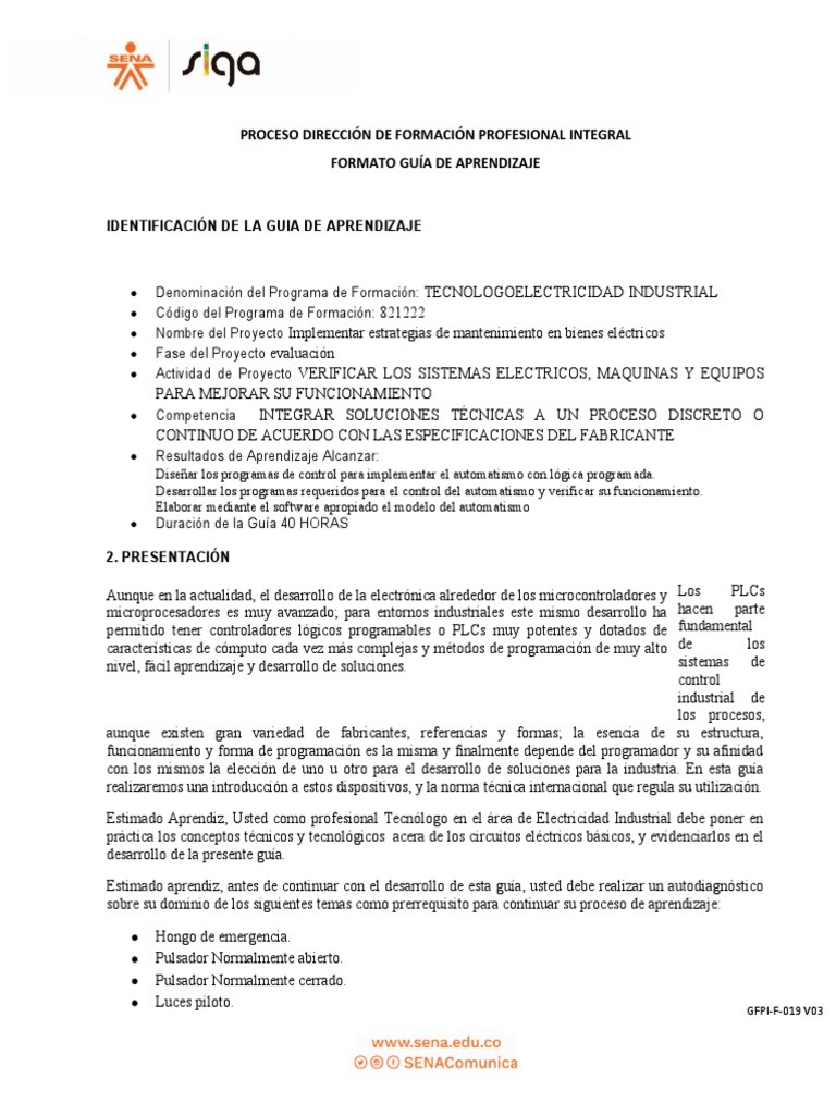 Guia de Aprendizaje 2 Logica Cableada Virtual | PDF | Lenguaje de programación | Programación de ...