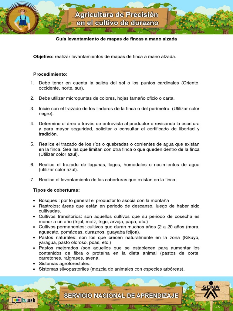 Guia Levantamiento de Mapa de Finca A Mano Alzada 1 PDF | PDF ...