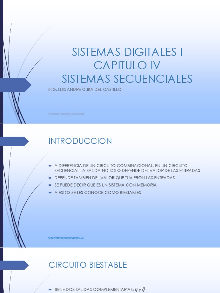 04 Sistemas Secuenciales | PDF | Diseño electronico | Electrónica