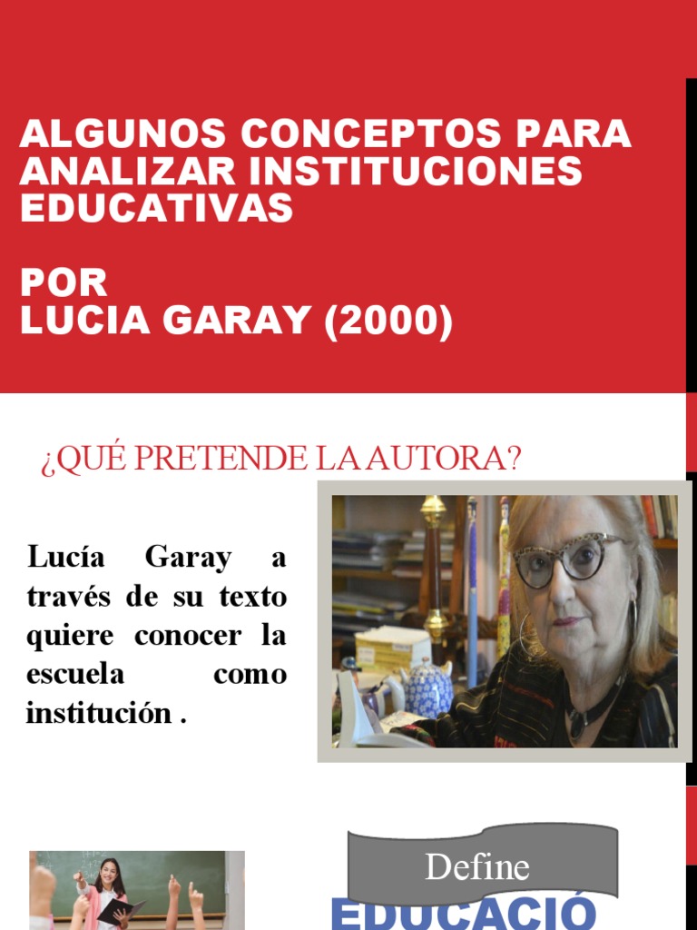 Algunos Conceptos Lucia Garay | PDF | Institución | Concepto