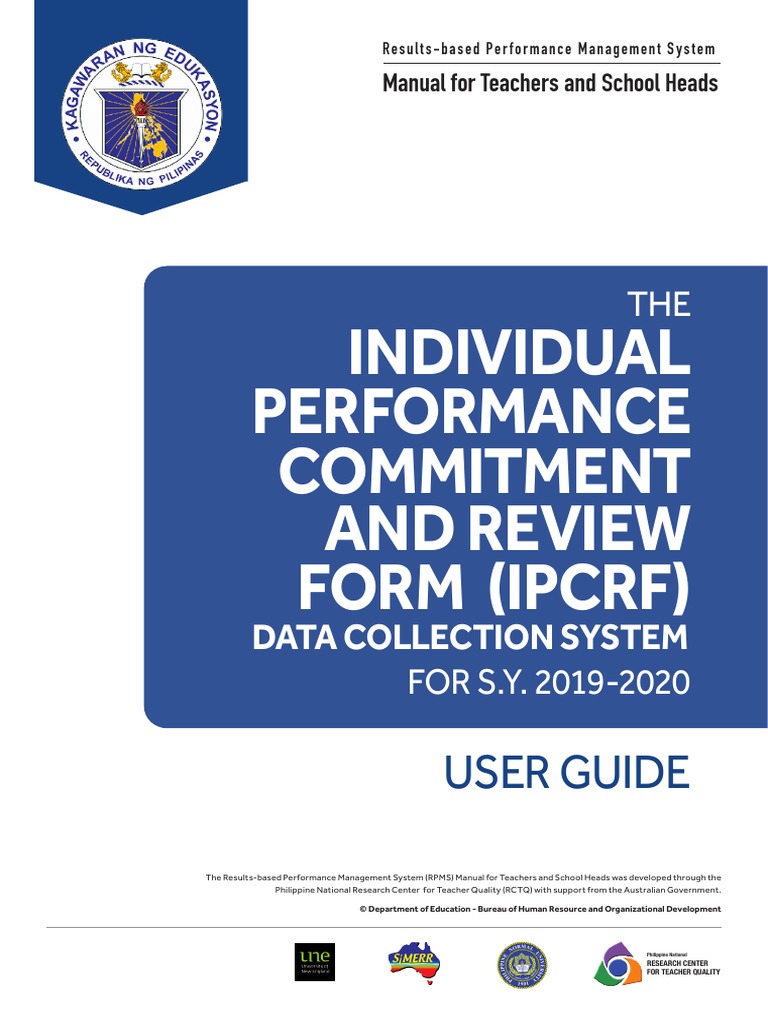 Individual Performance Commitment and Review Form (Ipcrf) : User Guide | PDF | Microsoft Excel ...