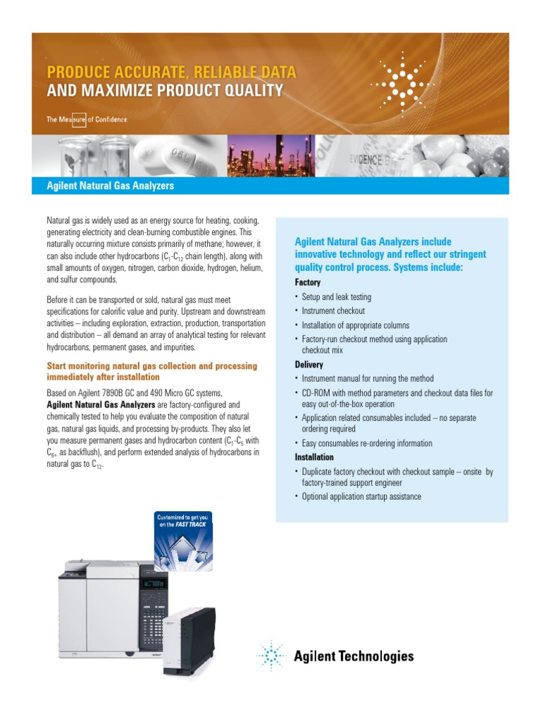 Agilent Natural Gas Analyzers II | PDF | Gas Chromatography | Natural Gas
