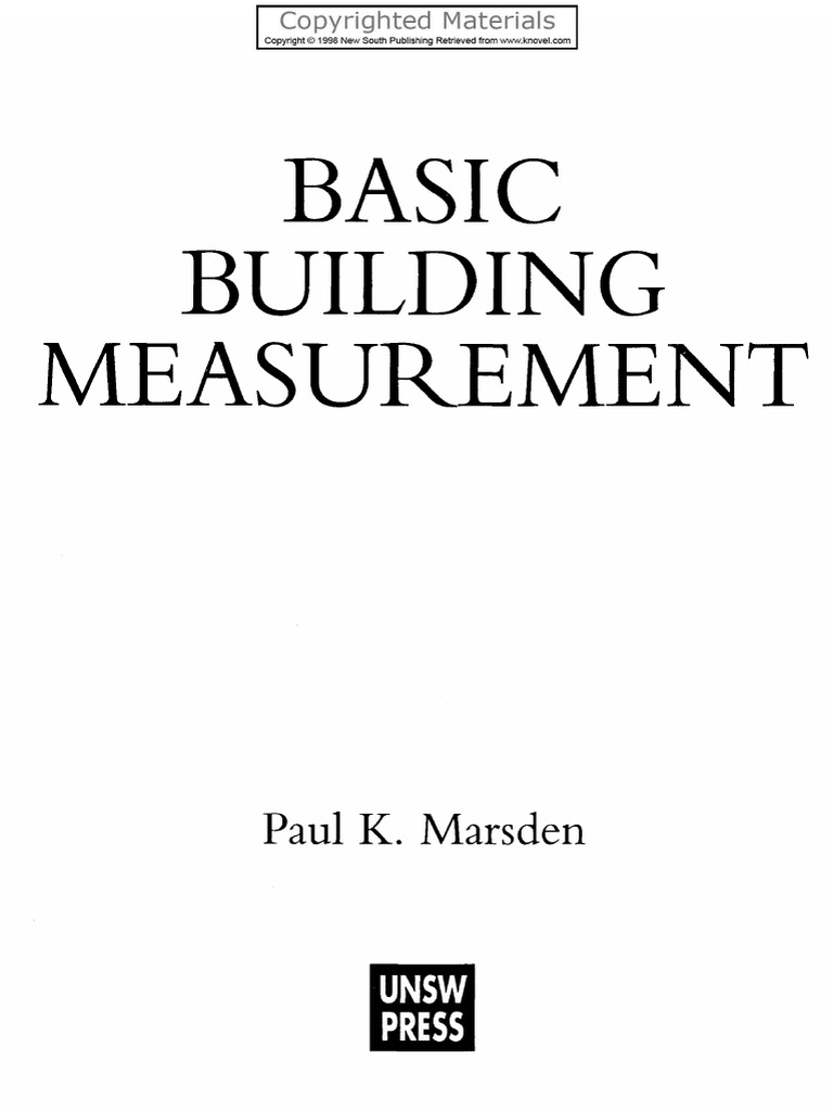 Basic Building Measurement | PDF | Area | Specification (Technical ...