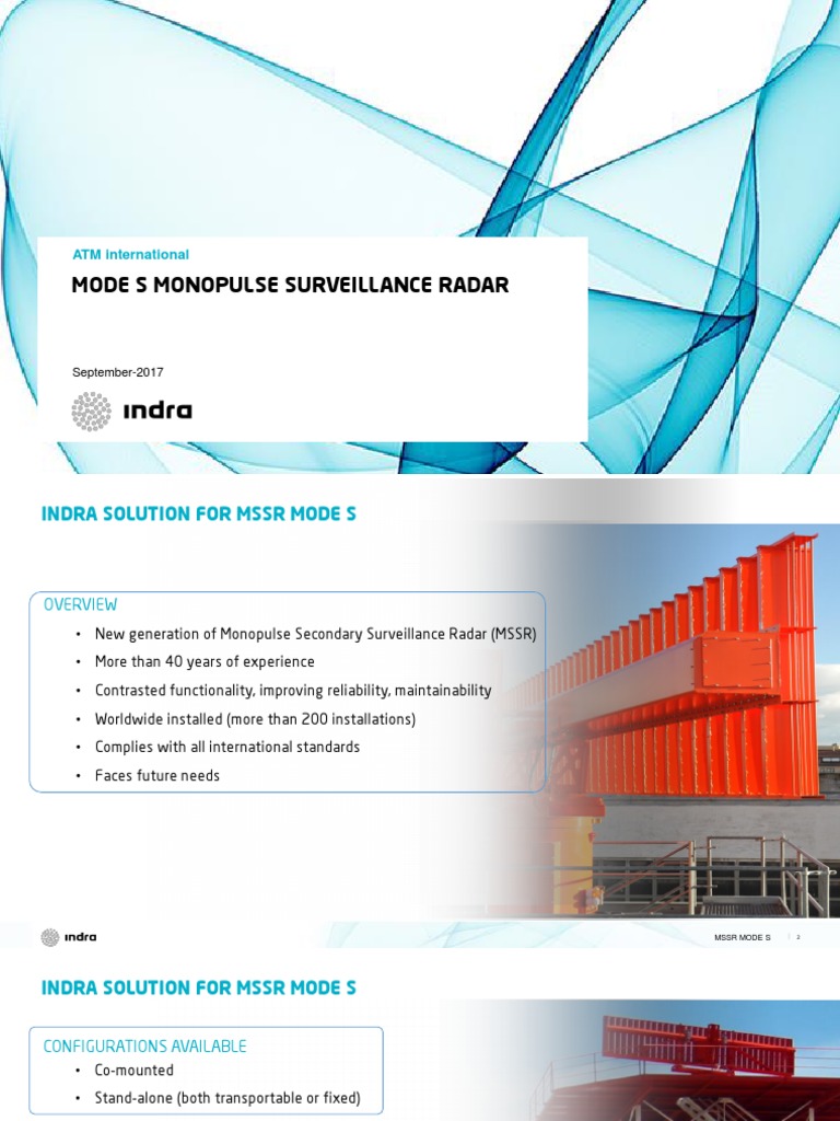 Indra MSSR Mode S Radar Overview | PDF | Radar | Reliability Engineering