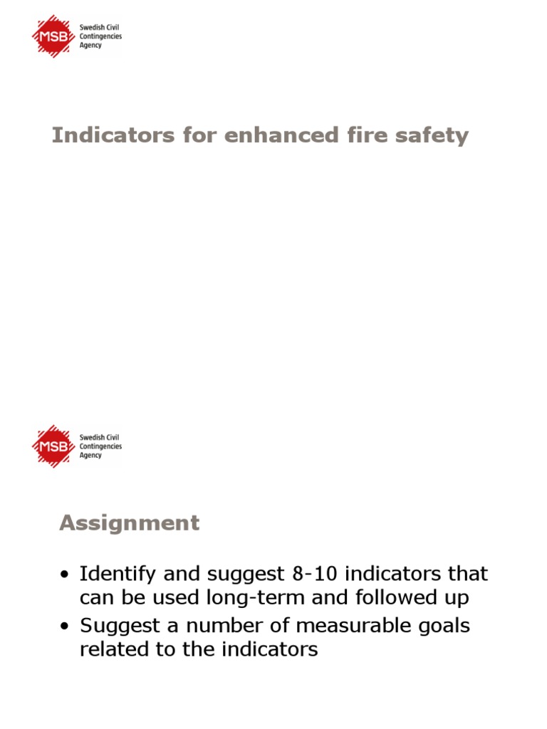 Indicators For Enhanced Fire Safety | PDF | Fire Safety | Safety