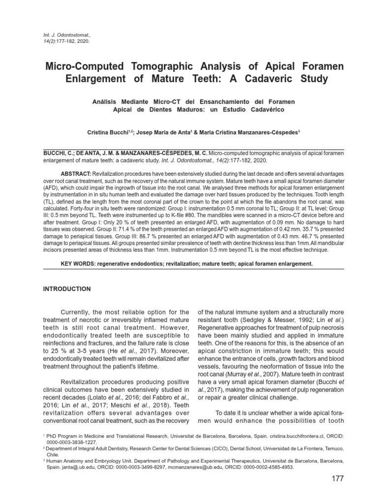 Micro-Computed Tomographic Analysis of Apical Foramen Enlargement of ...