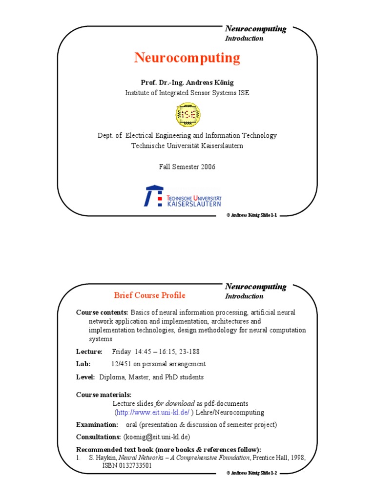 Neurocomputing Chap1 2 PDF | PDF | Chemical Synapse | Axon