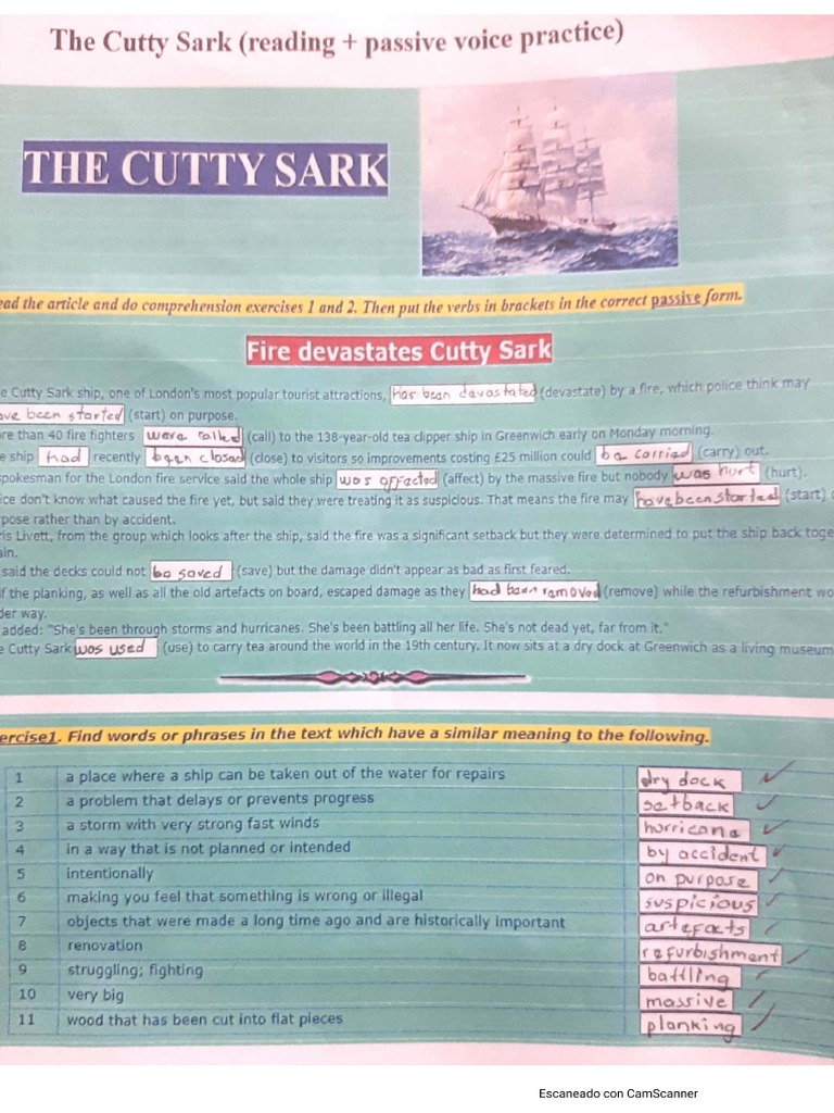 Actividad Passive Voice-Reading Comprehension | PDF