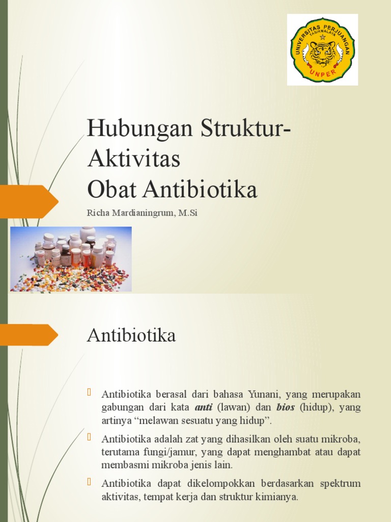 Hubungan Struktur-Aktivitas Obat Antibiotik | PDF | Sains & Matematika