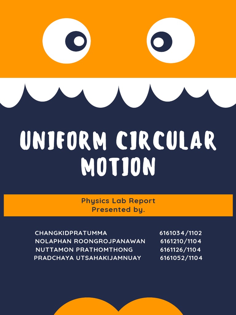 Uniform Circular Motion Lab Report | PDF | Acceleration | Force