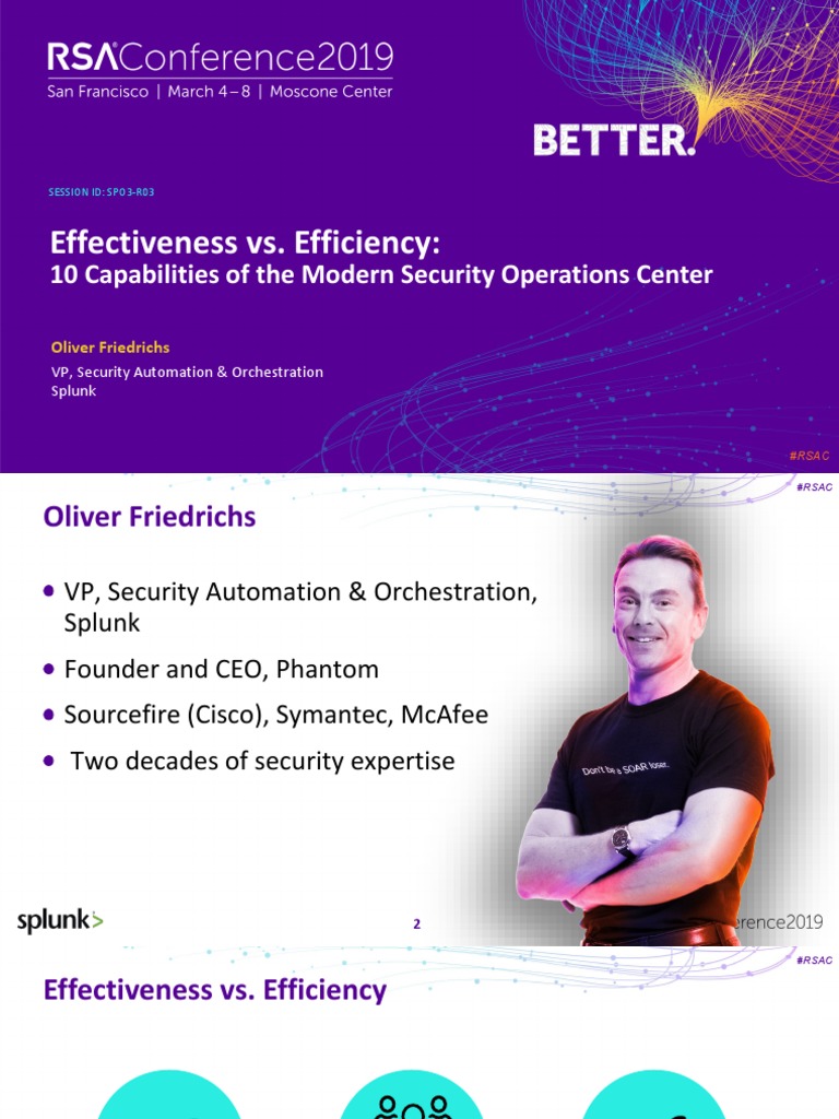 Effectiveness vs. Efficiency-10 Capabilities of The Modern Security ...